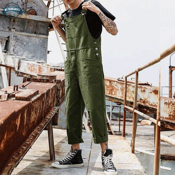 Khaki Work Dungarees | My Dungarees