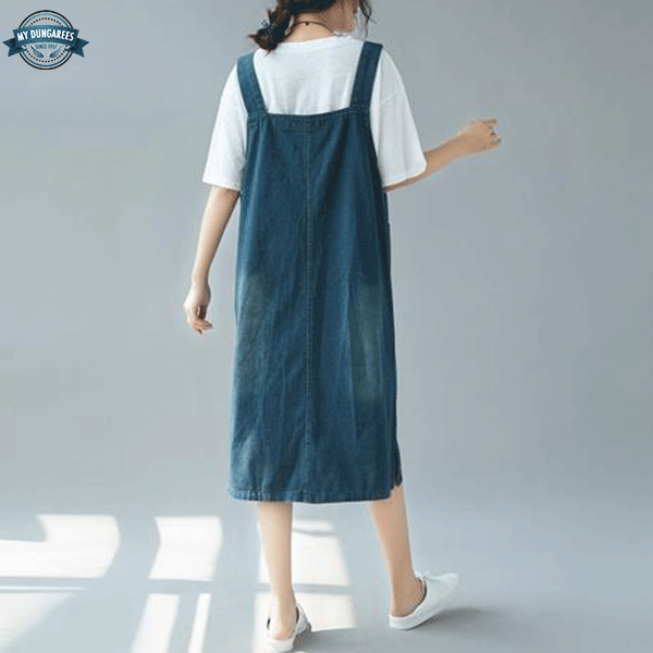 Oasis Blue Denim Dungaree Dress | My Dungarees