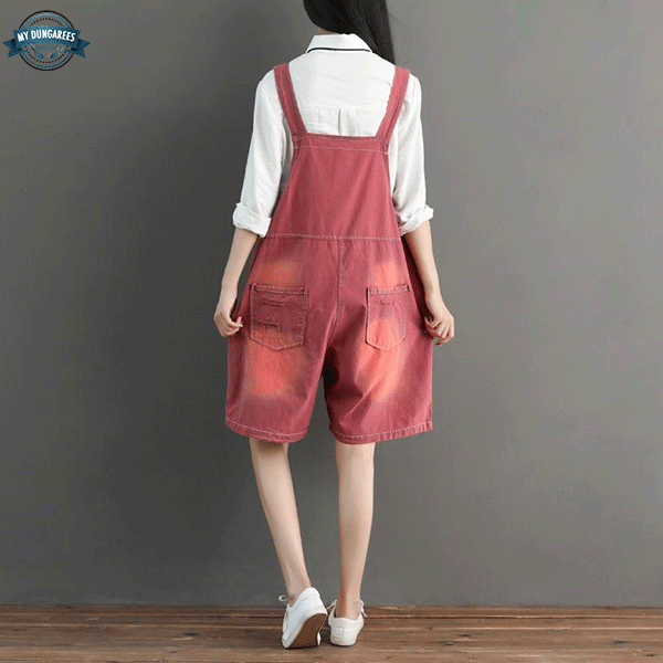 Red Dungaree Shorts | My Dungarees